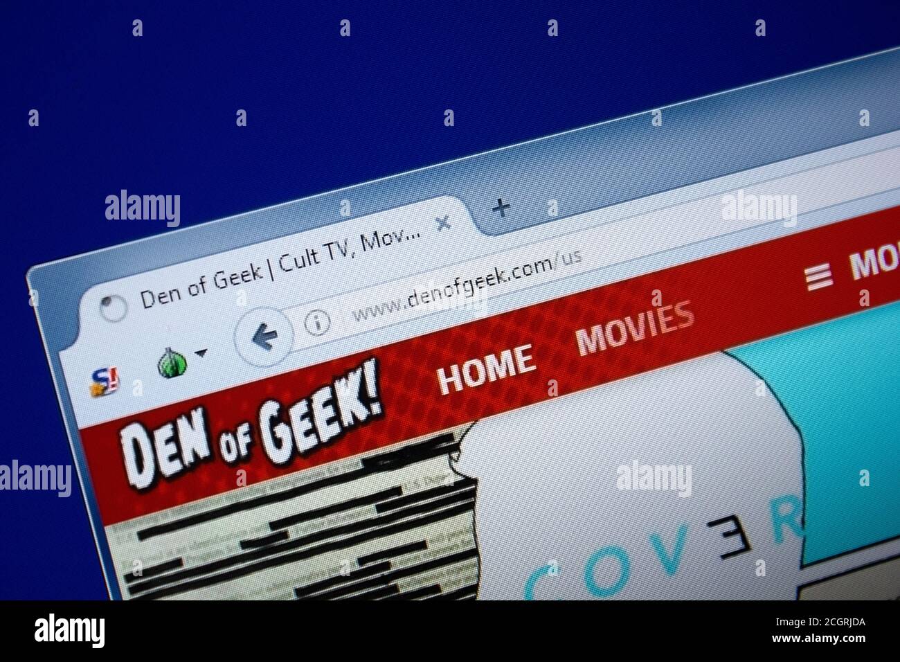 Ryazan, Russia - September 09, 2018: Homepage of Den Of Geek website on ...