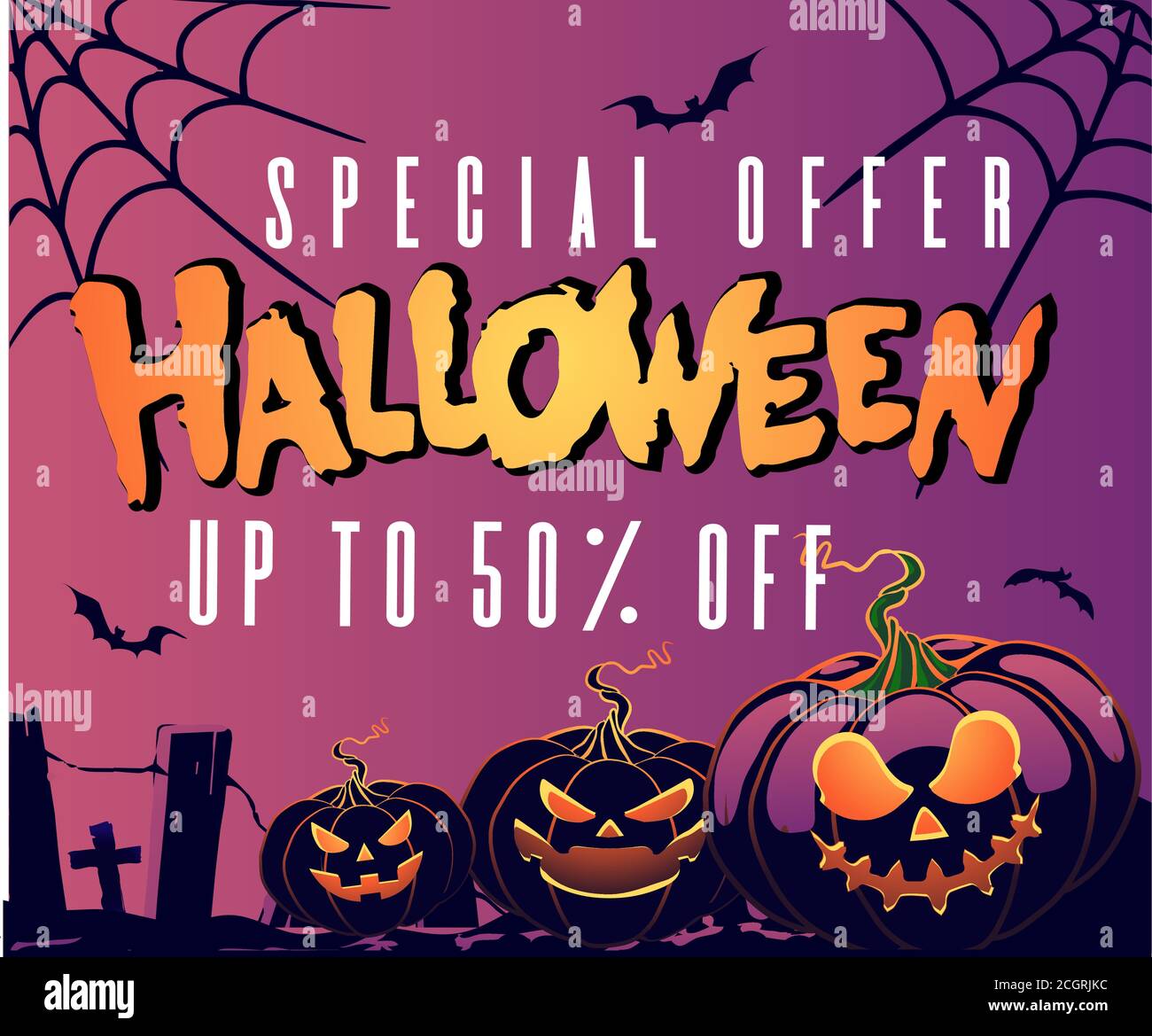 set of halloween ad banners for social media page cover and web banner ...