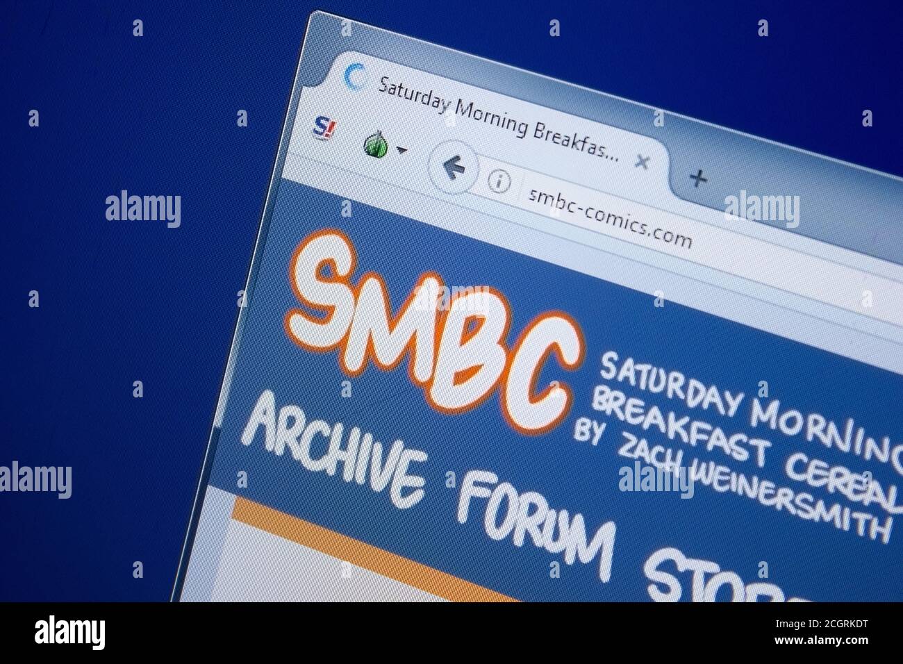 Ryazan, Russia - September 09, 2018: Homepage of Smbc-comics website on the display of PC, url ...