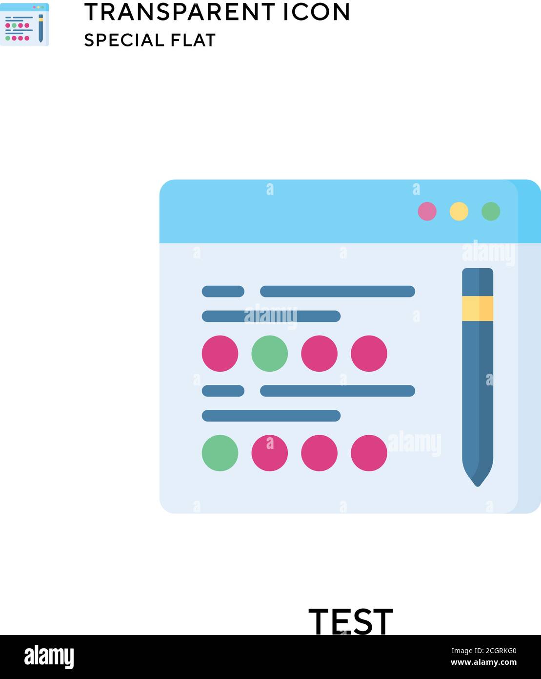 Test vector icon. Flat style illustration. EPS 10 vector Stock Vector ...