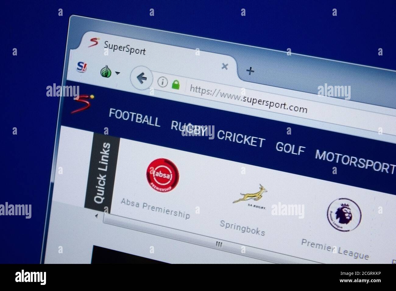 Ryazan, Russia - September 09, 2018: Homepage of Super Sport website on ...