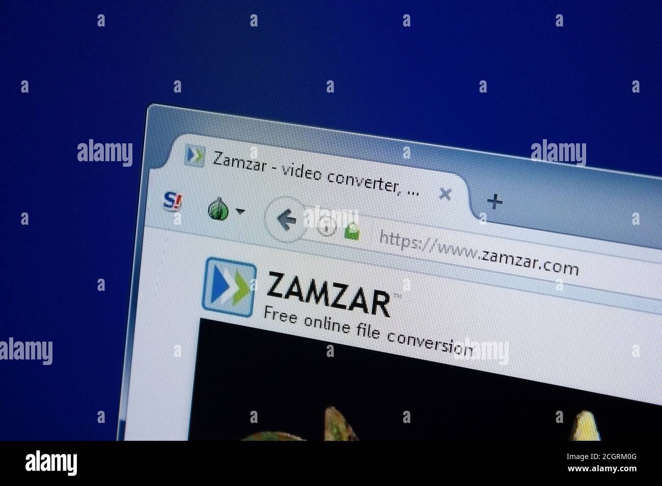 Ryazan, Russia - September 09, 2018: Homepage of Zamzar website on the ...