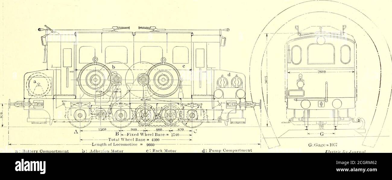 . Electric railway journal . hand, with the outputs and cur-rents in ...