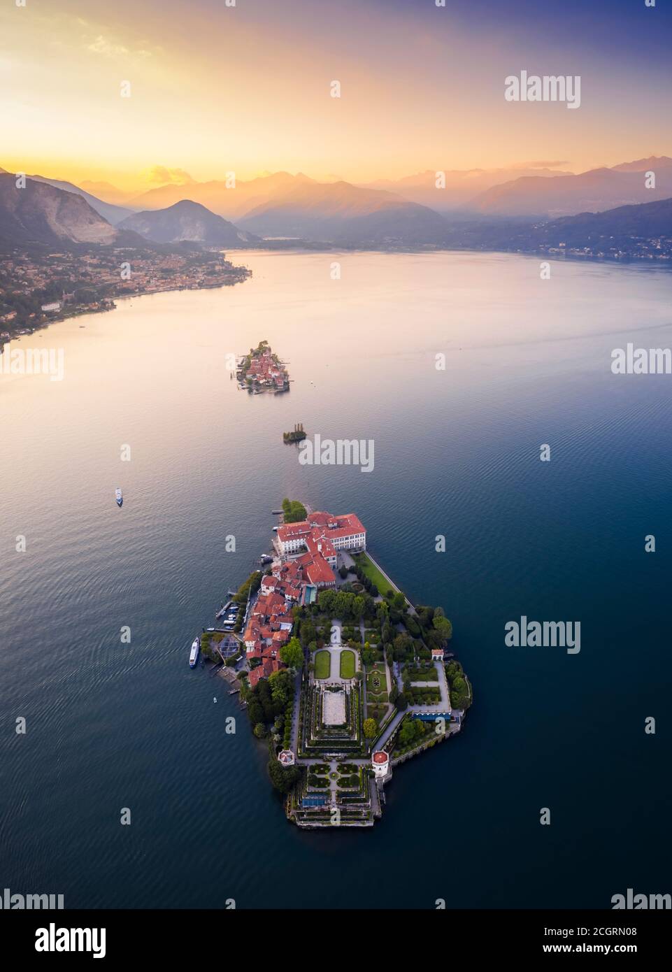 Aerial view borromean islands hi-res stock photography and images - Alamy