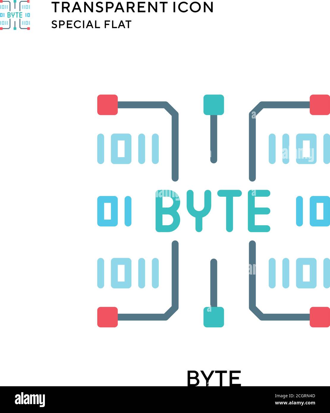 Byte vector icon. Flat style illustration. EPS 10 vector Stock Vector ...