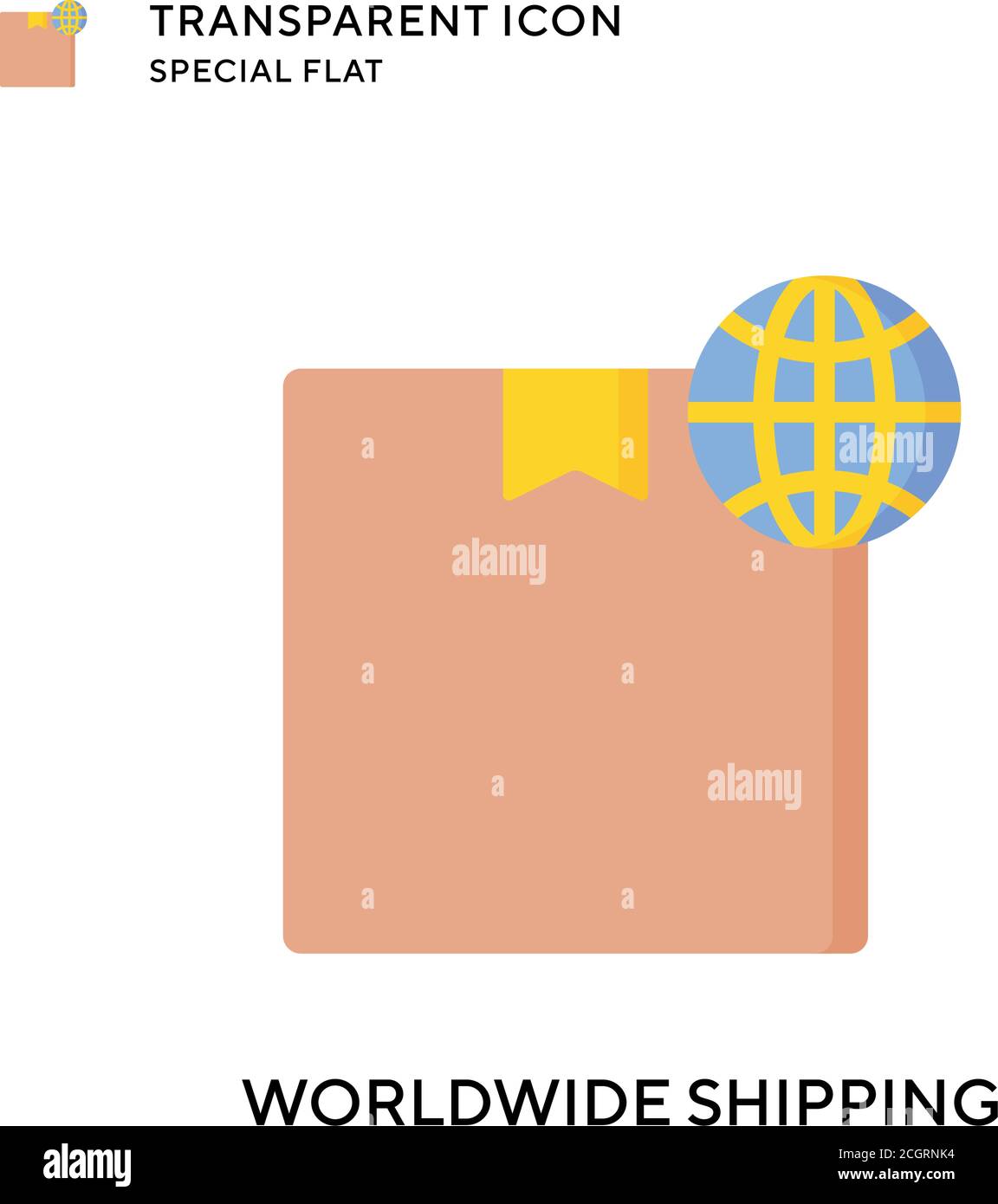 Worldwide shipping vector icon. Flat style illustration. EPS 10 vector ...