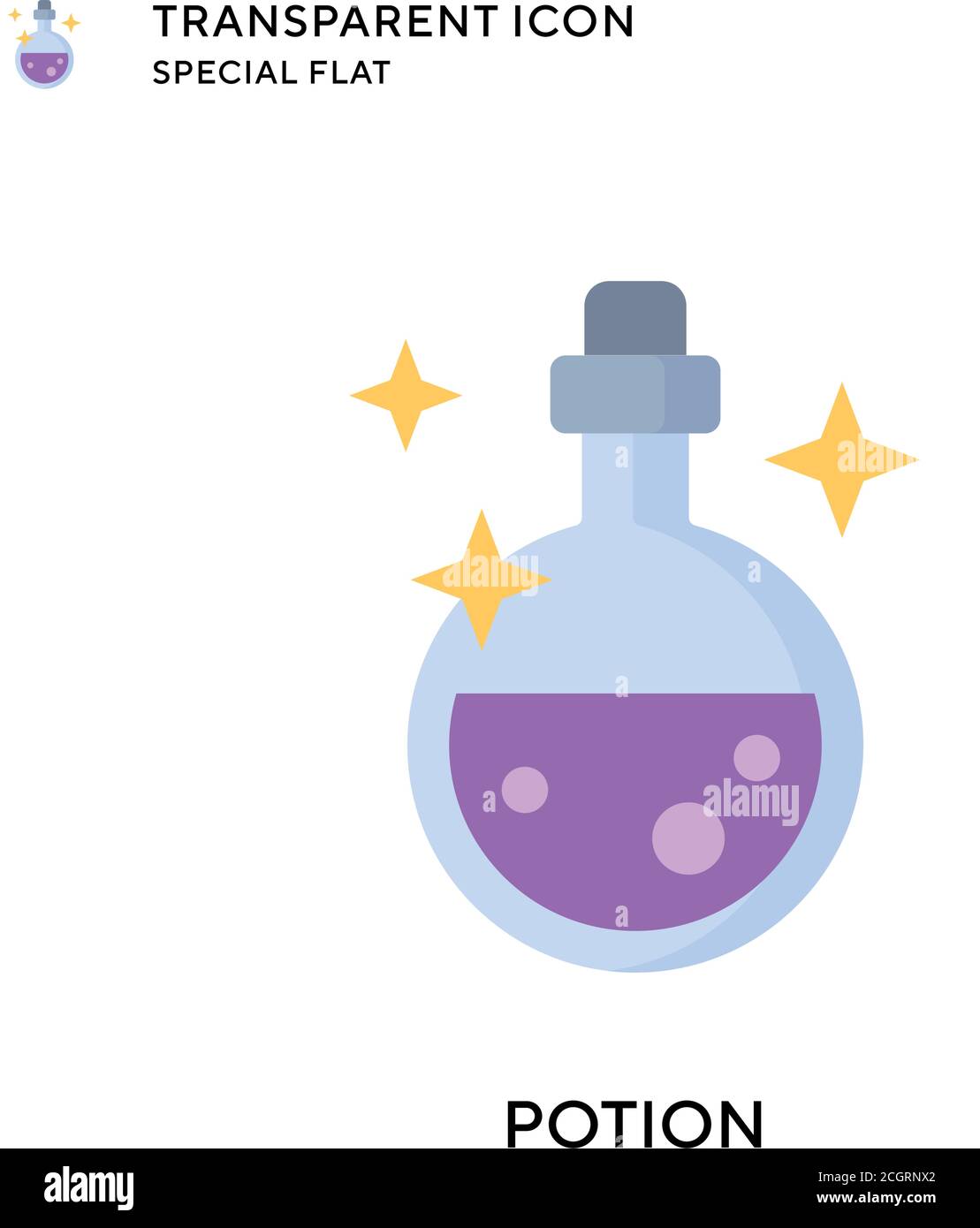 Potion vector icon. Flat style illustration. EPS 10 vector Stock Vector ...