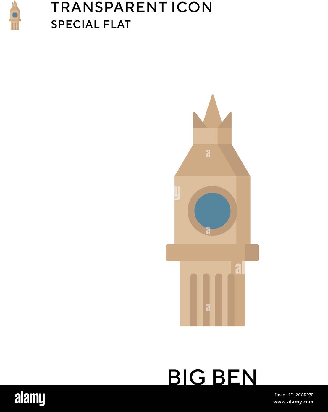 Big ben vector icon. Flat style illustration. EPS 10 vector Stock ...