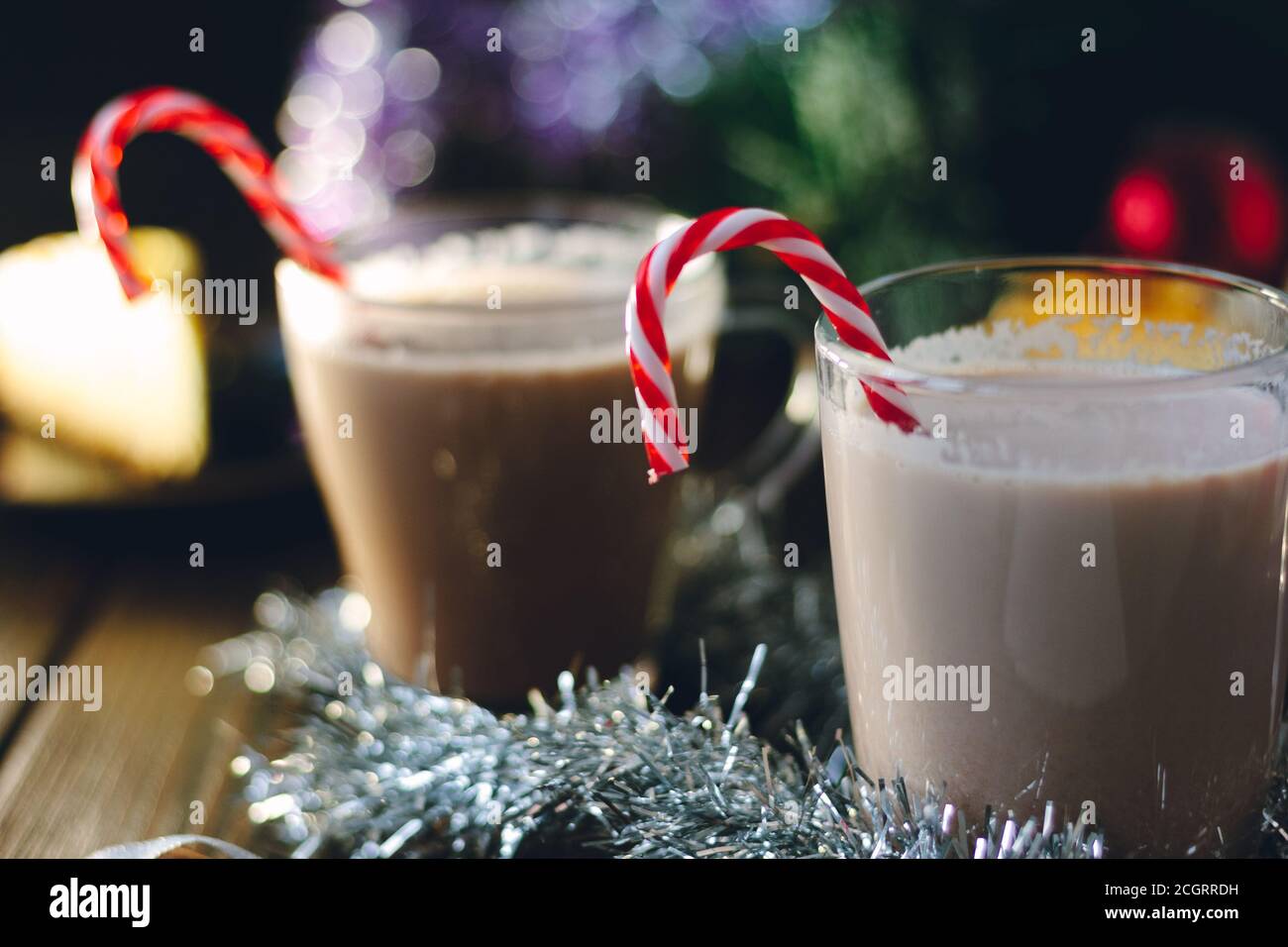 Milk and egg punch ready for christmas celebration Stock Photo - Alamy