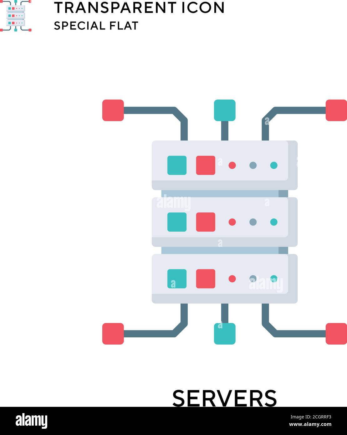 Servers vector icon. Flat style illustration. EPS 10 vector Stock ...