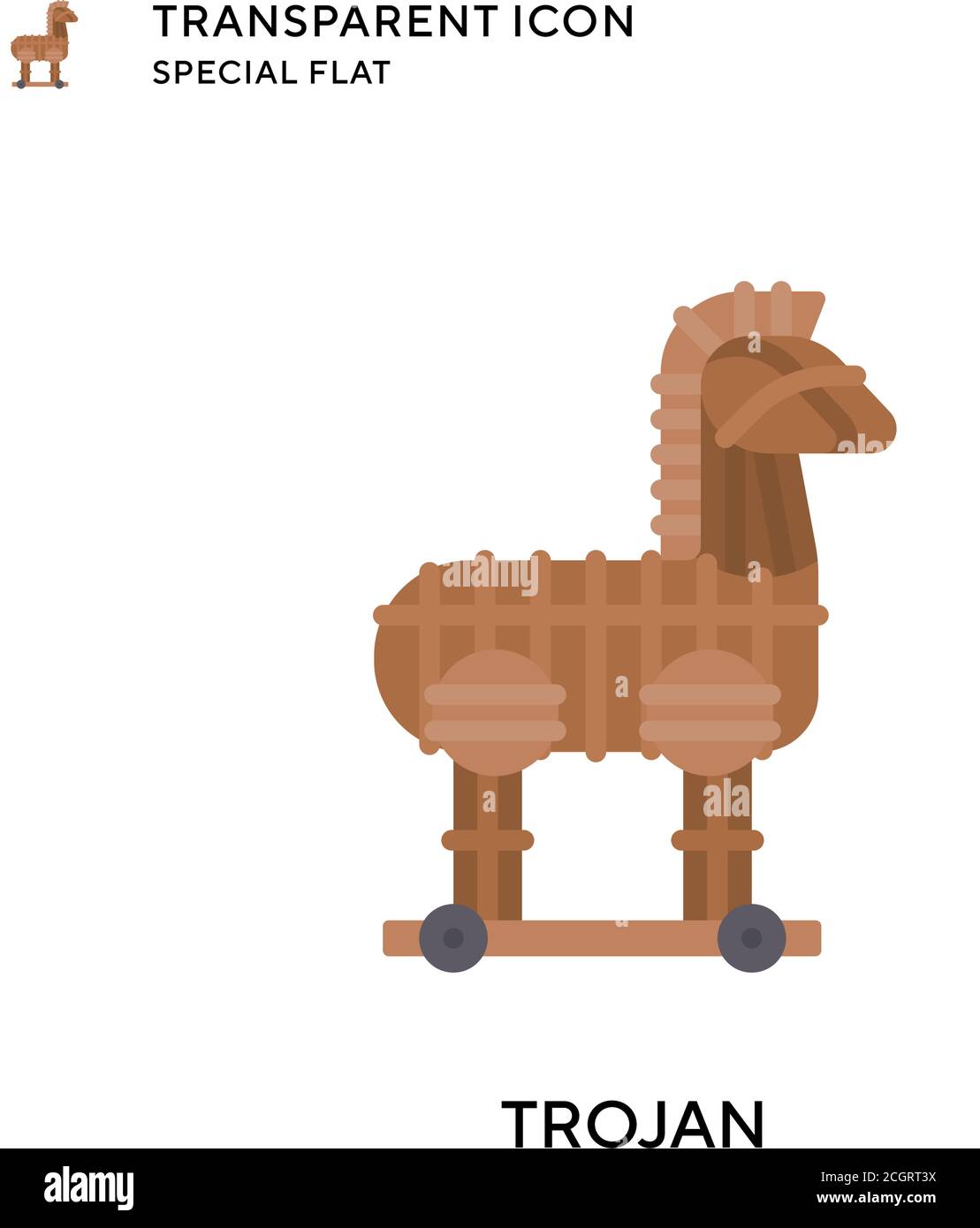 Trojan vector icon. Flat style illustration. EPS 10 vector Stock Vector ...