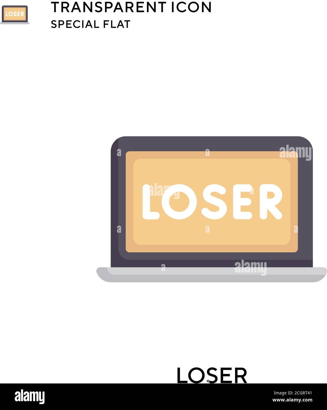 Loser vector icon. Flat style illustration. EPS 10 vector Stock Vector ...