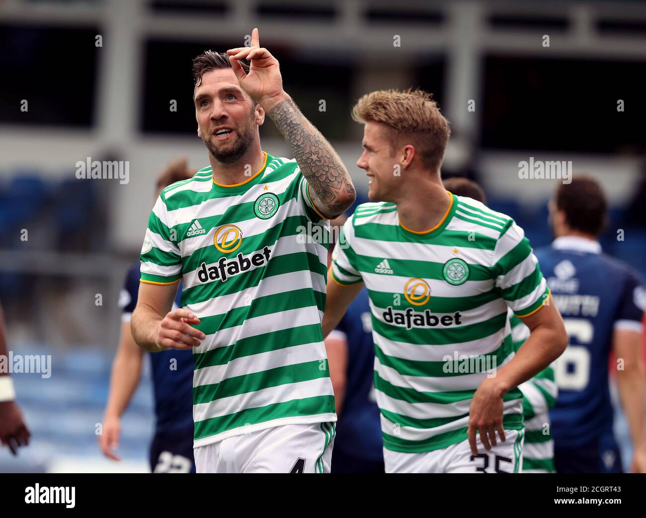 Celtic’s Shane Duffy celebrates scoring his side's third goal of the ...