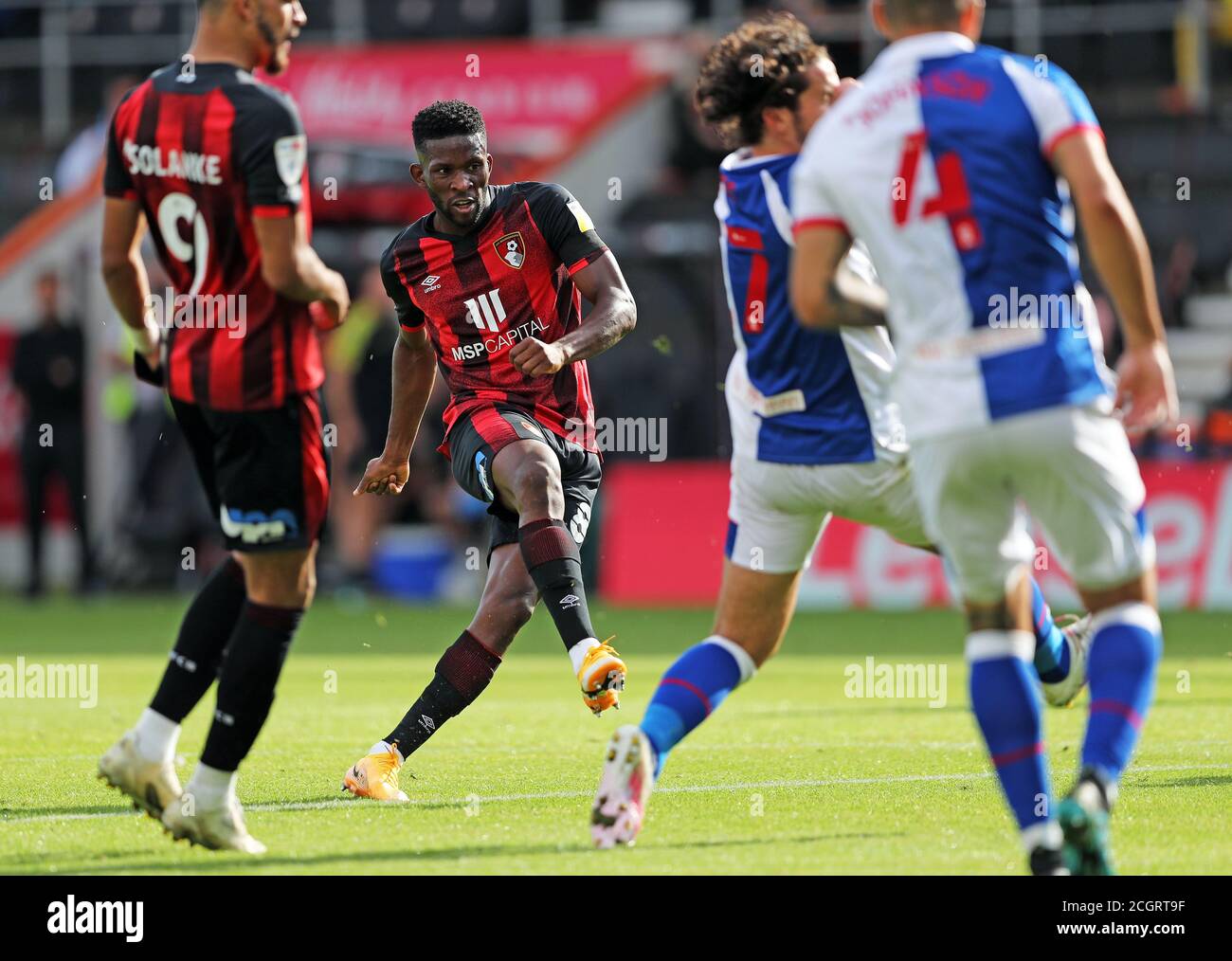 Bournemouth's Jefferson Lerma (centre) scores his side's second goal of ...