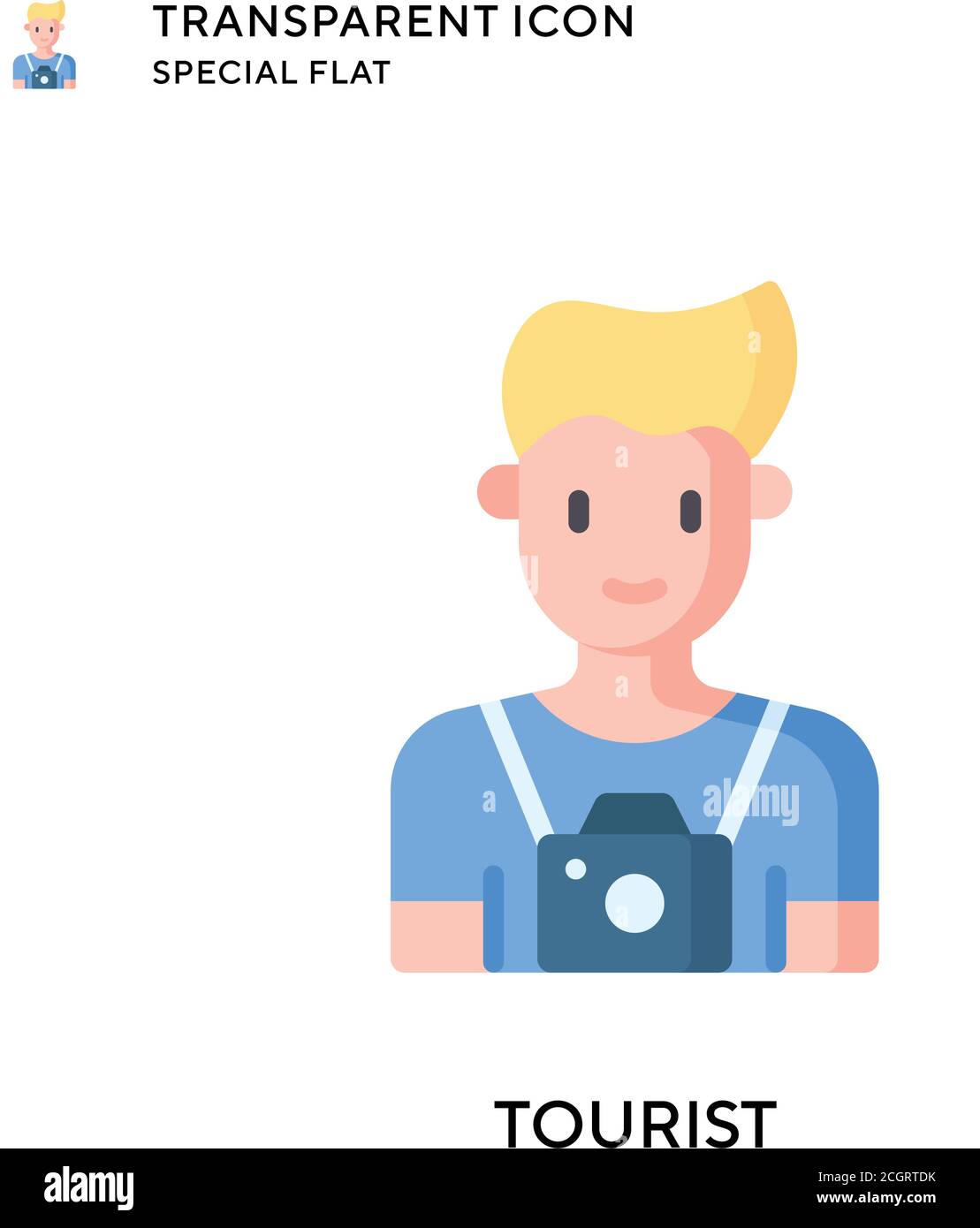 Tourist vector icon. Flat style illustration. EPS 10 vector Stock ...