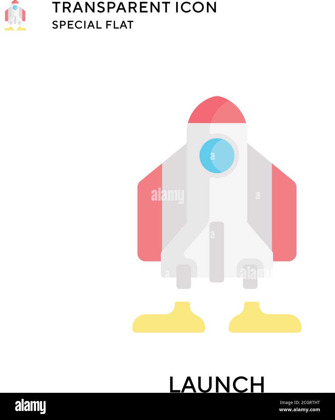 Launch vector icon. Flat style illustration. EPS 10 vector Stock Vector ...