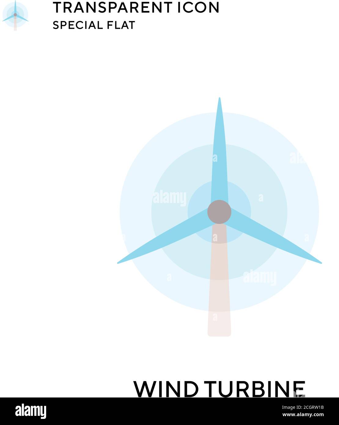Wind turbine vector icon. Flat style illustration. EPS 10 vector Stock ...