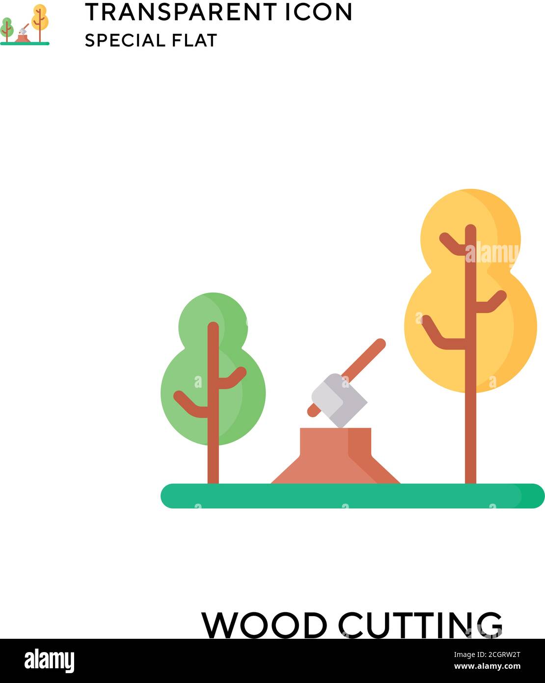 Wood cutting vector icon. Flat style illustration. EPS 10 vector Stock ...