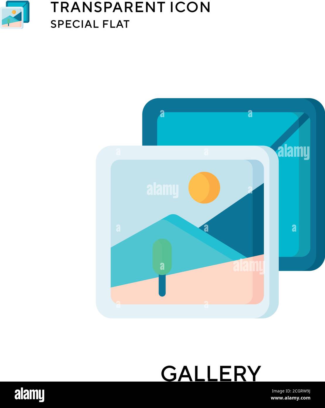 Gallery vector icon. Flat style illustration. EPS 10 vector Stock ...