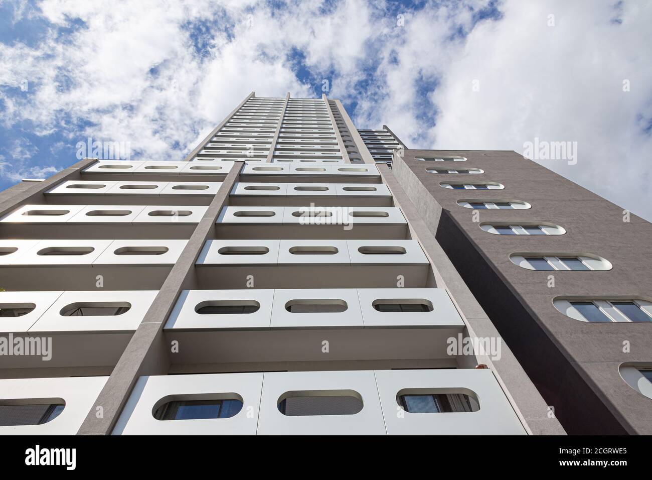 front de seine Paris. High-rise buildings along the river Seine in ...