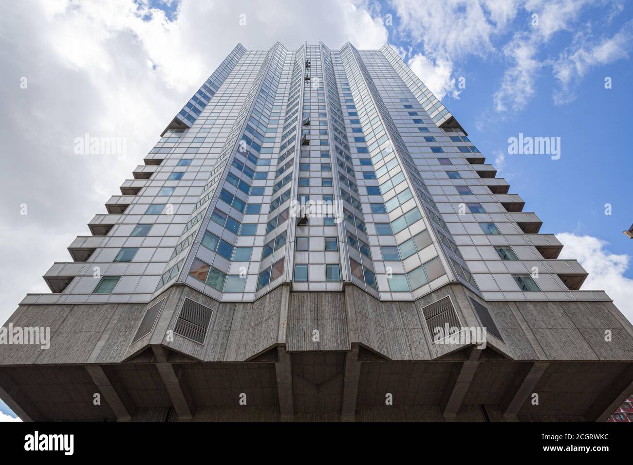 front de seine Paris. High-rise buildings along the river Seine in ...
