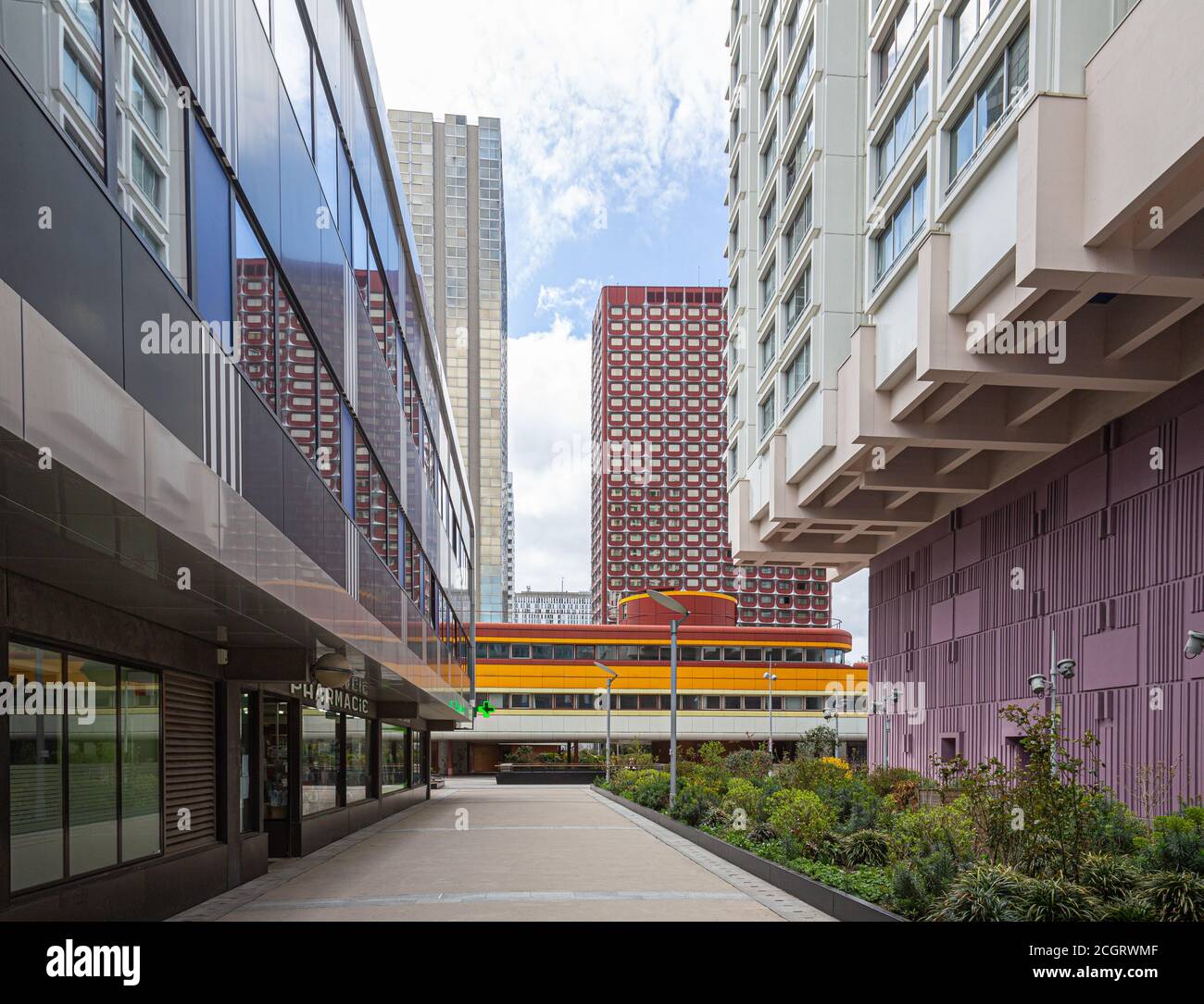 front de seine Paris. High-rise buildings along the river Seine in ...