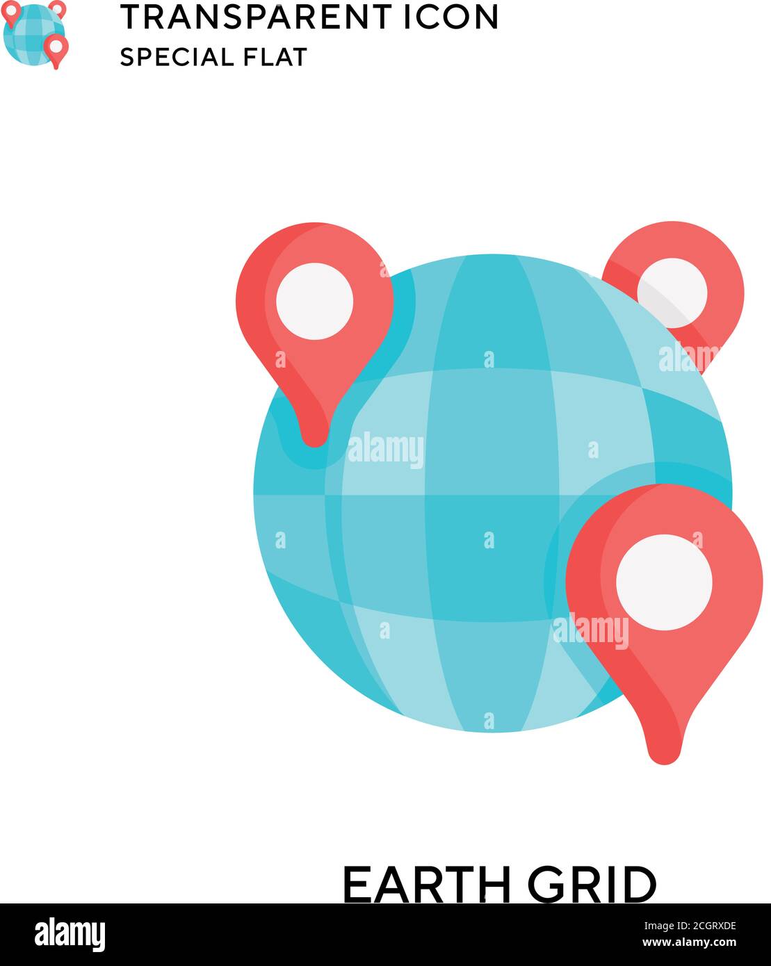 Globe Grid Flat