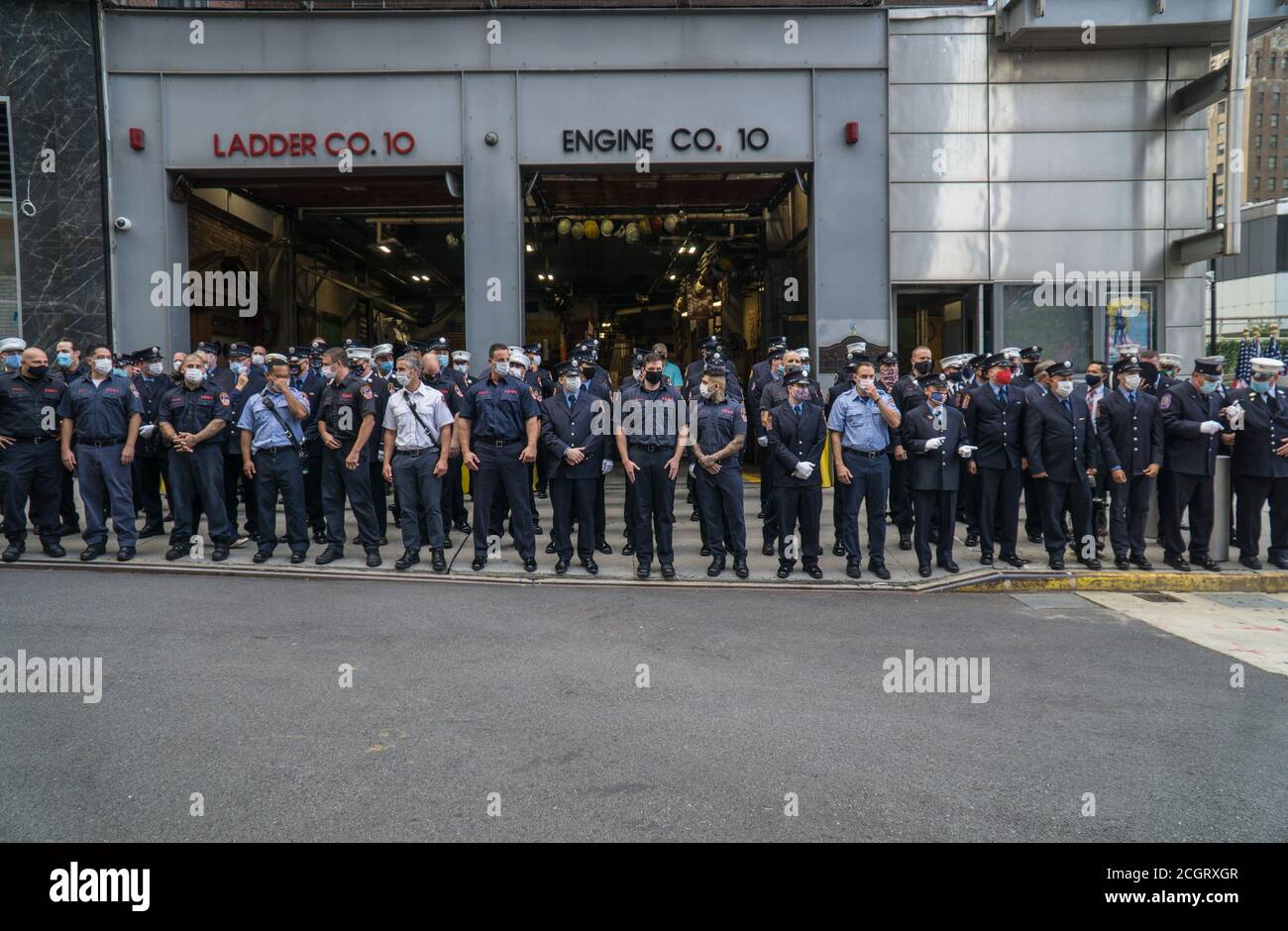 Family, friends and members of services of first responders attend 9/11 ...