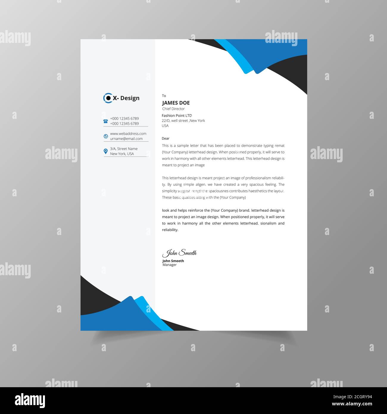 Professional Letterhead Graphic Design