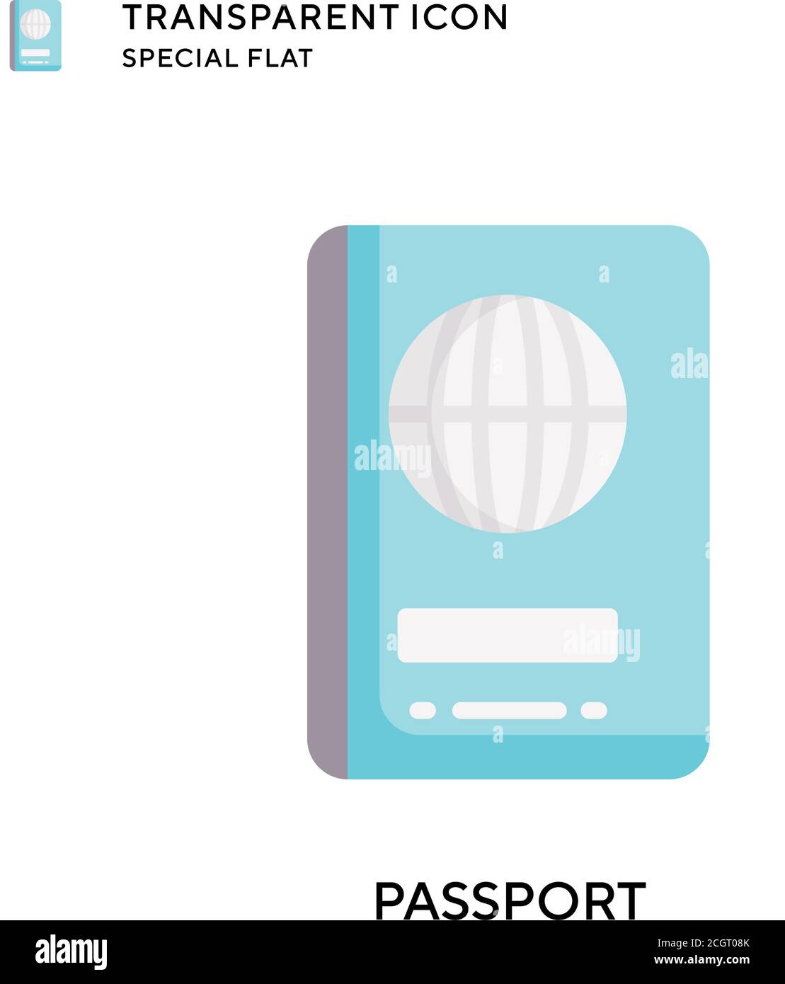 Passport vector icon. Flat style illustration. EPS 10 vector Stock ...