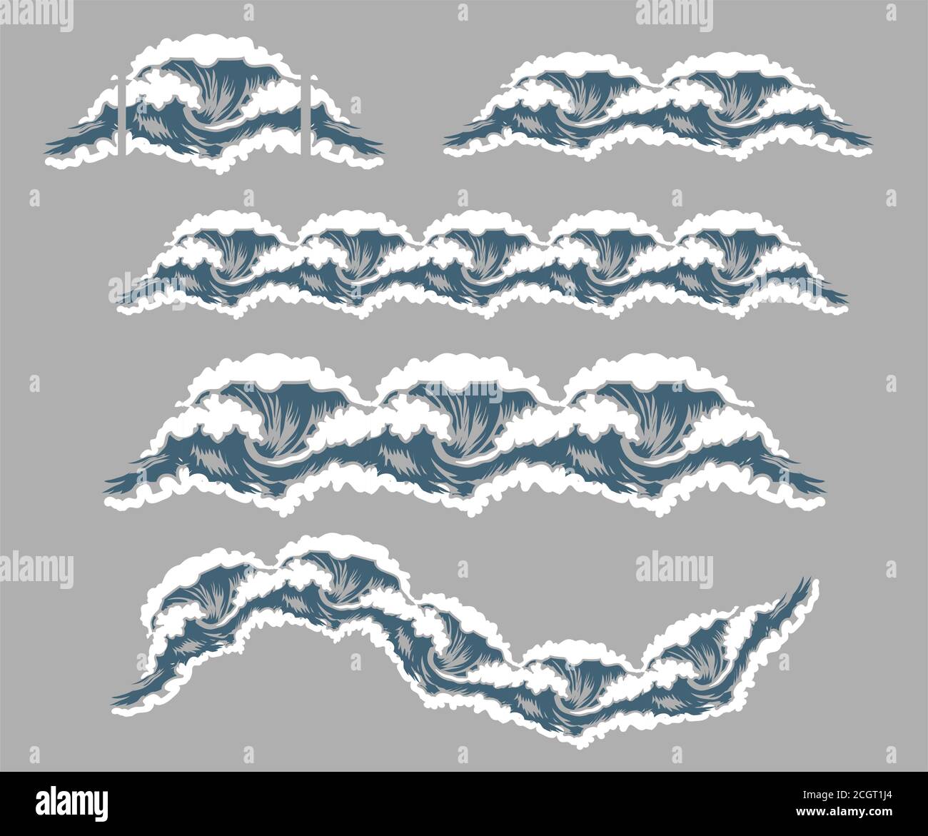 Sea waves sketch pattern. Ocean surf wave hand drawn horizontal ... Sea waves sketch pattern. Ocean surf wave hand drawn horizontal ...