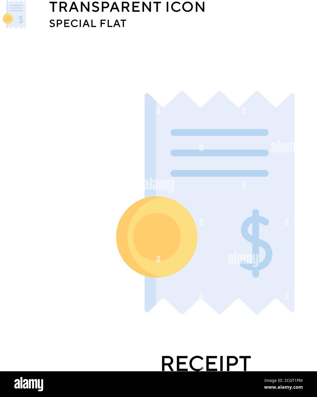 Receipt vector icon. Flat style illustration. EPS 10 vector Stock ...