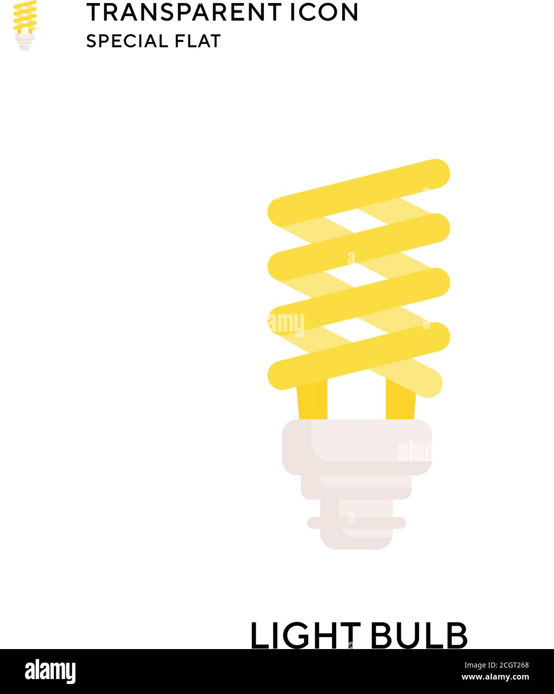 Light bulb vector icon. Flat style illustration. EPS 10 vector Stock ...