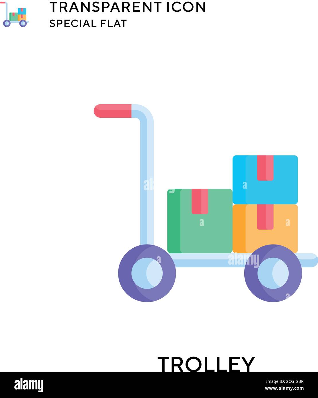 Trolley vector icon. Flat style illustration. EPS 10 vector Stock ...