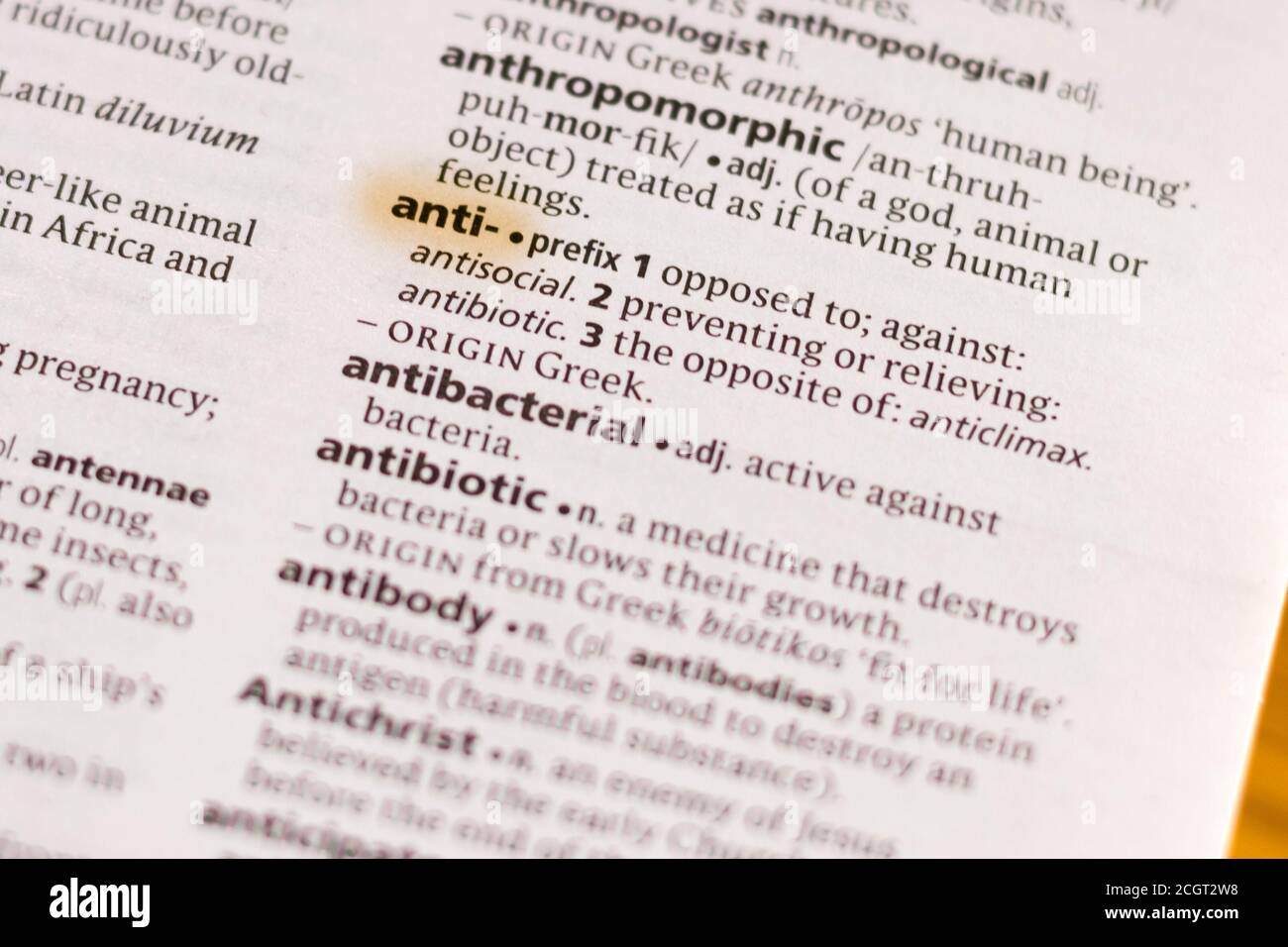 Anti dictionary hi-res stock photography and images - Alamy