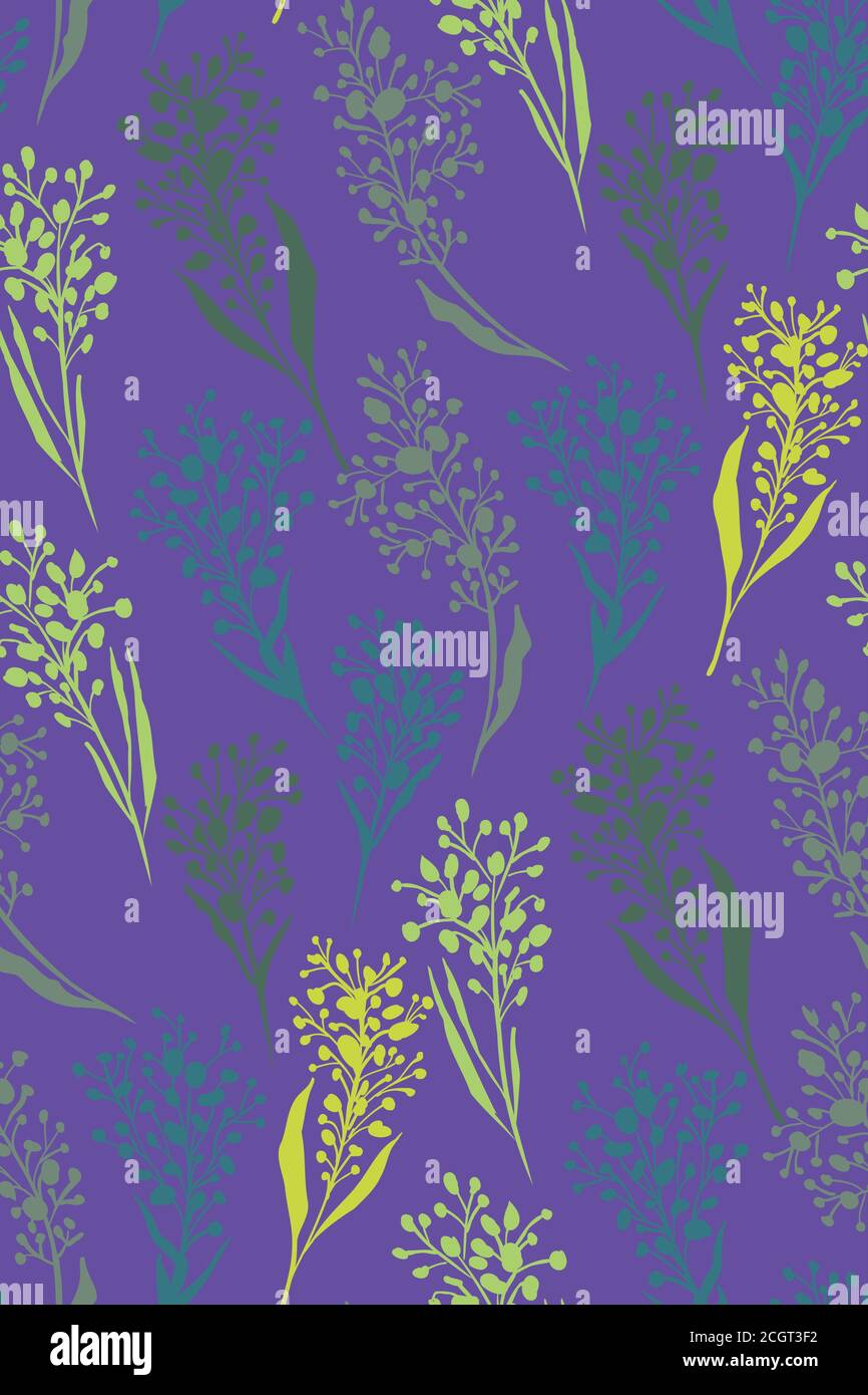 Floral seamless background pattern. Colorful spring flowers hand drawn, vector. Spring summer ...
