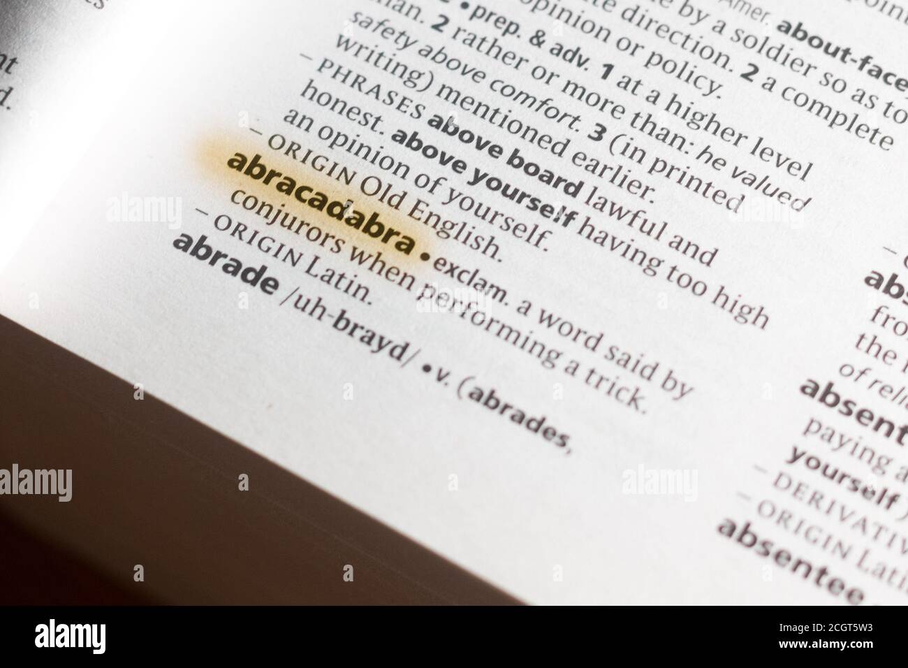 Abracadabra text hi-res stock photography and images - Alamy
