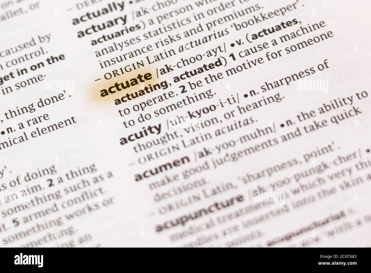 To actuate hi-res stock photography and images - Alamy