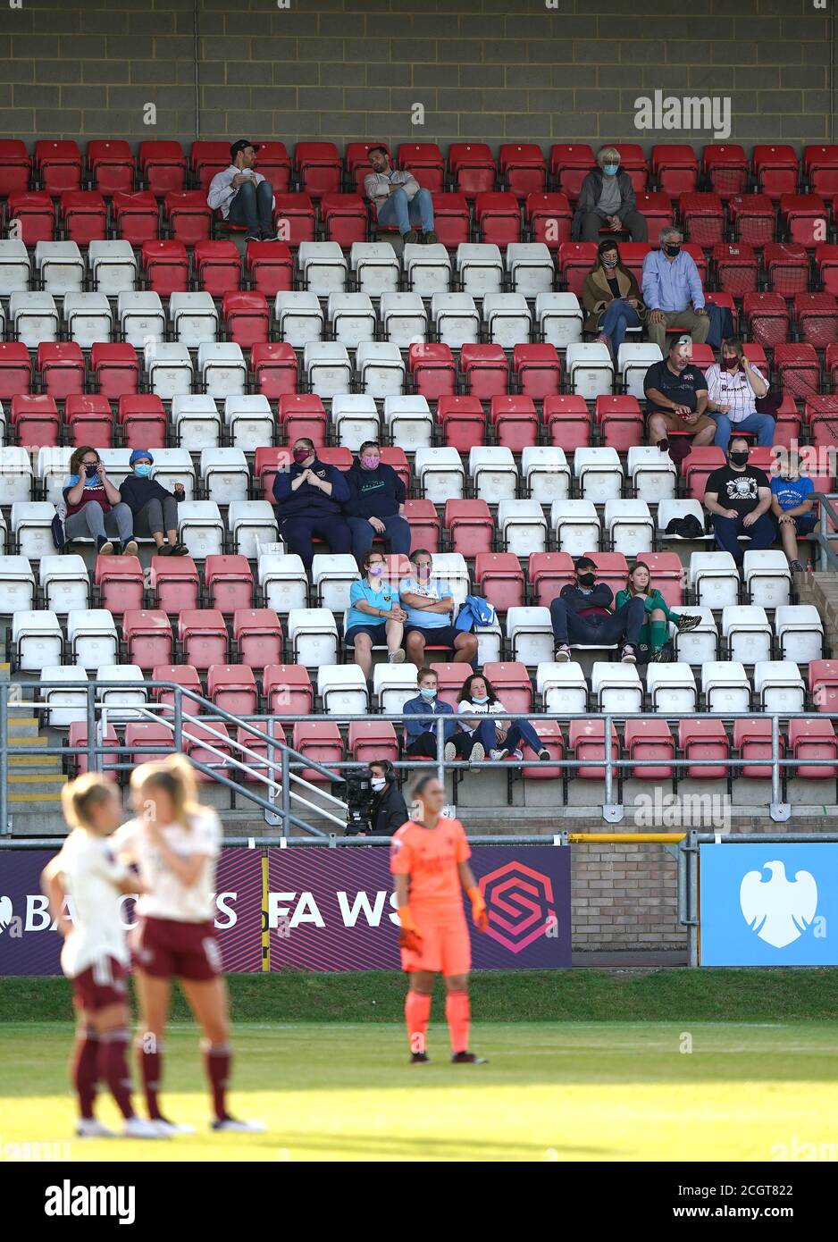 West Ham United fans watch on from the stands during the Barclays FA ...