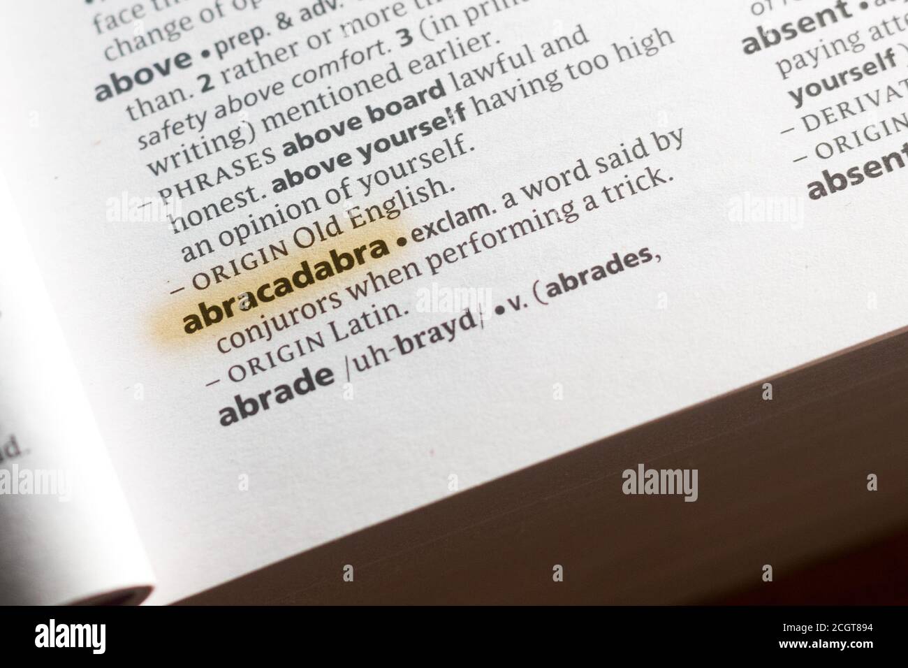 Abracadabra text hi-res stock photography and images - Alamy
