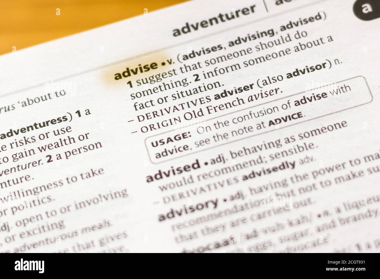 Advise word hi-res stock photography and images - Alamy