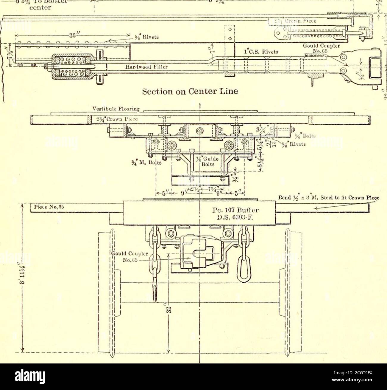 . Electric railway journal . Plan plaform overhang from bumper to truck ...