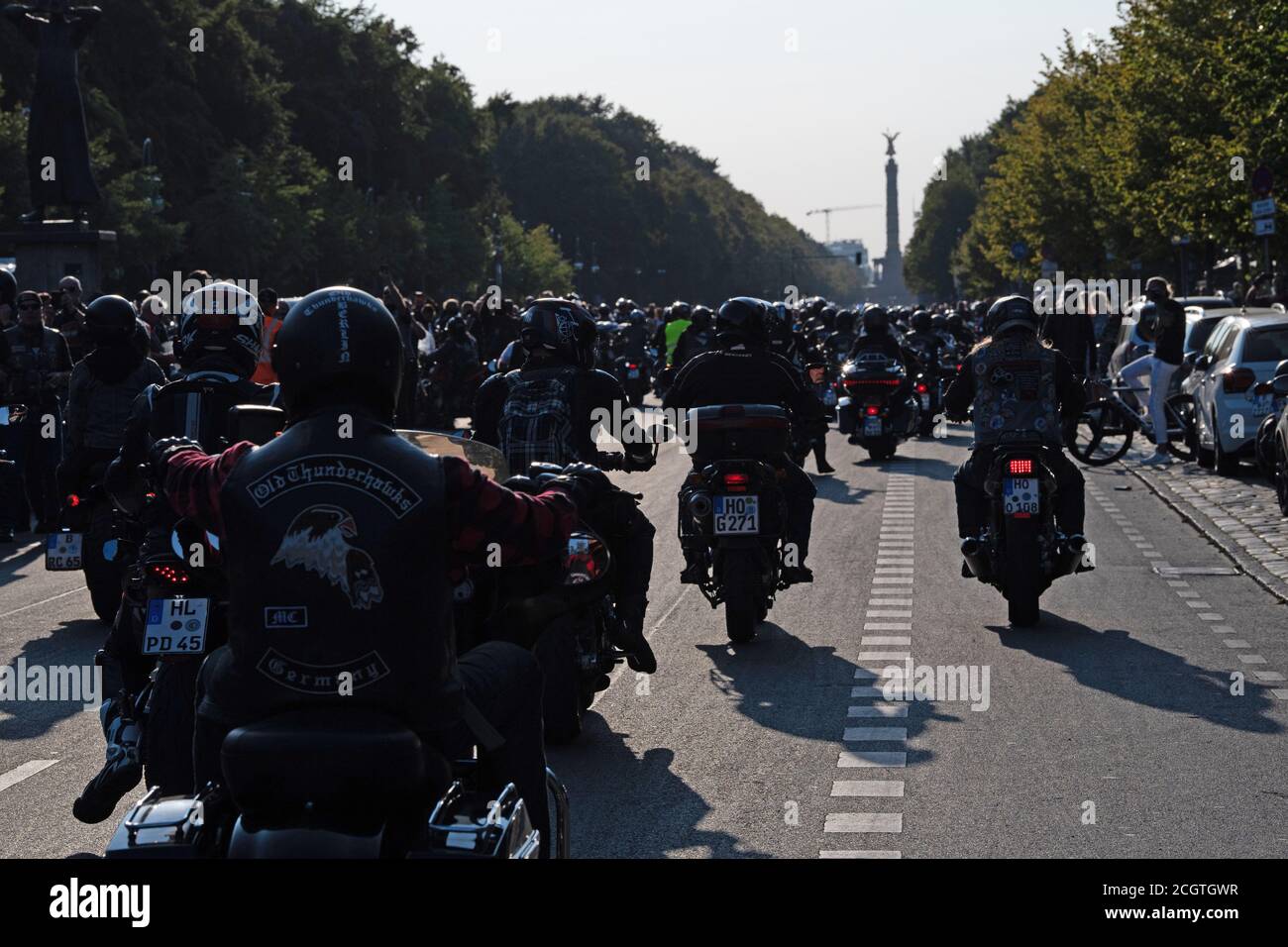 Berlin, Germany. 12th Sep, 2020. Participants in the motorbike ...