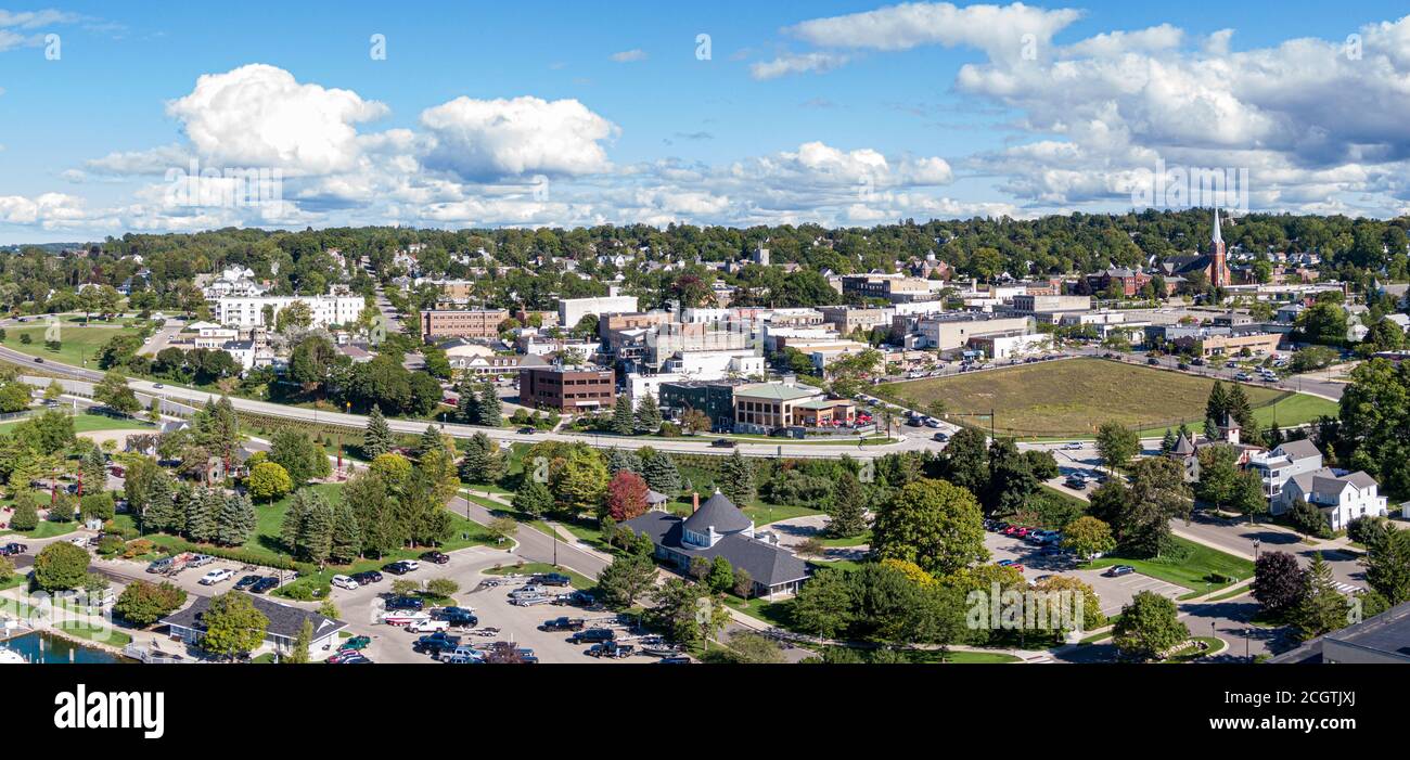 Aerial view of Petoskey Stock Photo - Alamy