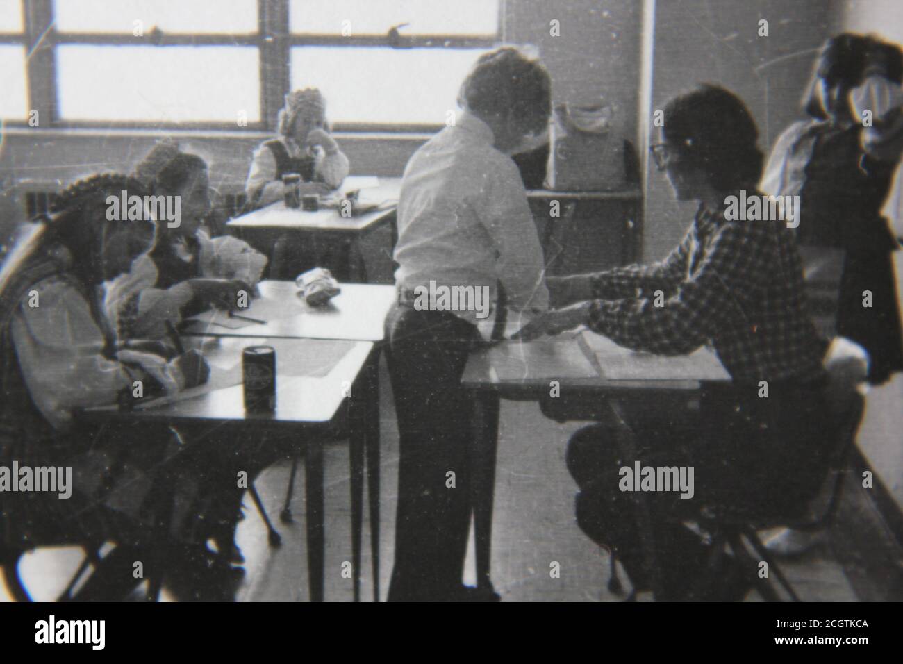 Fine 70s vintage black and white photography of kids doing their ...