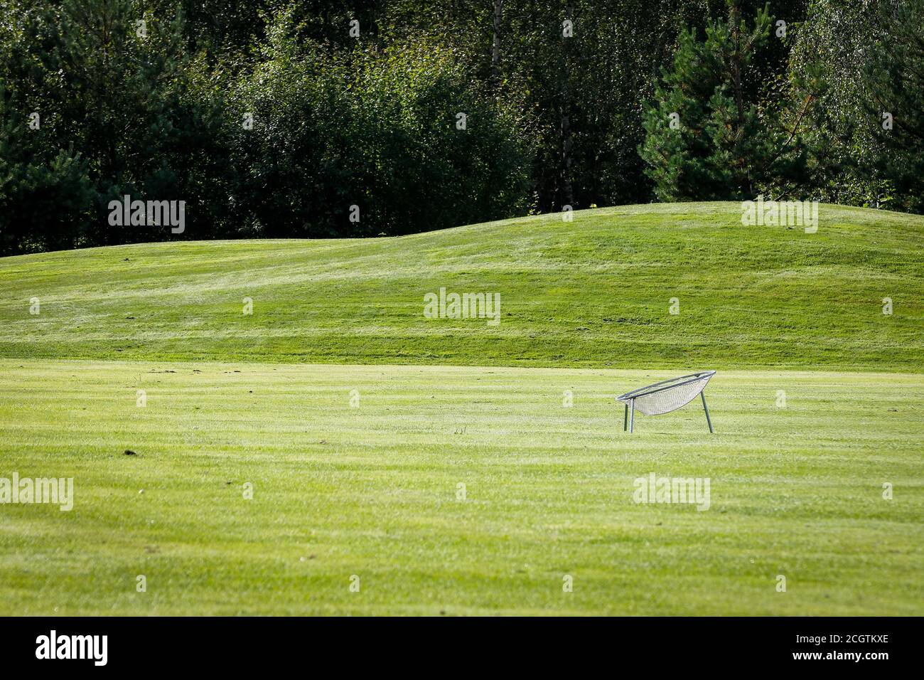 The Summer landscape golf course panorama and background Stock Photo ...