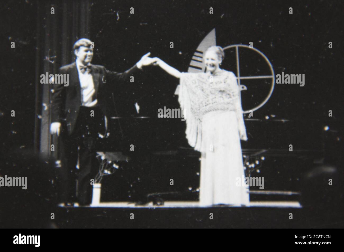 Fine 70s vintage black and white photography of a woman singer and a ...