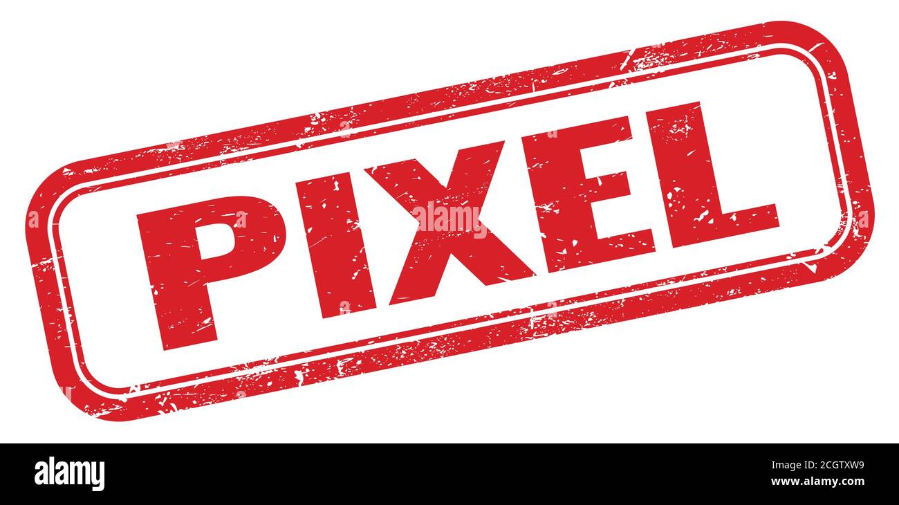 PIXEL red grungy rectangle stamp sign Stock Photo - Alamy