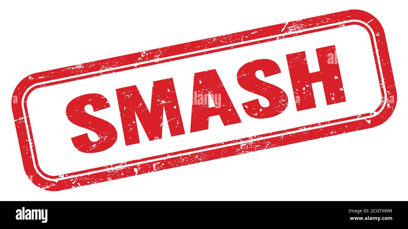 SMASH red grungy rectangle stamp sign Stock Photo - Alamy