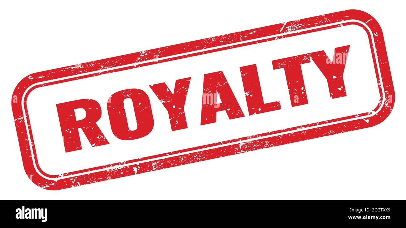 ROYALTY red grungy rectangle stamp sign Stock Photo - Alamy